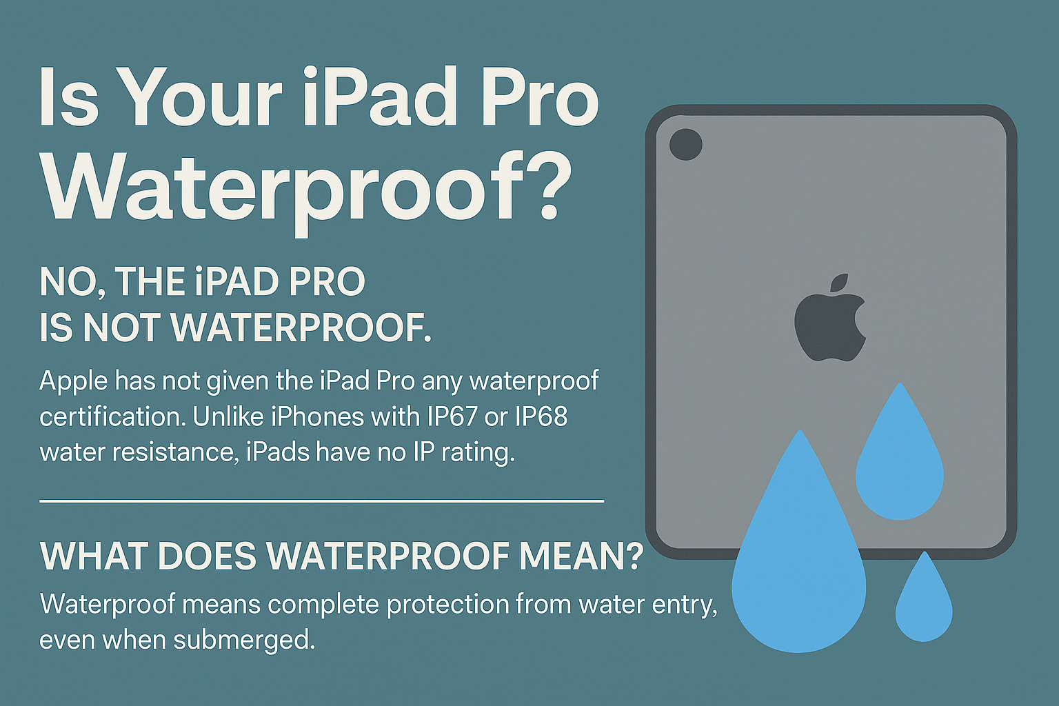 Is Your iPad Pro Waterproof? Truth About Waterproofing - Tablet Geeky
